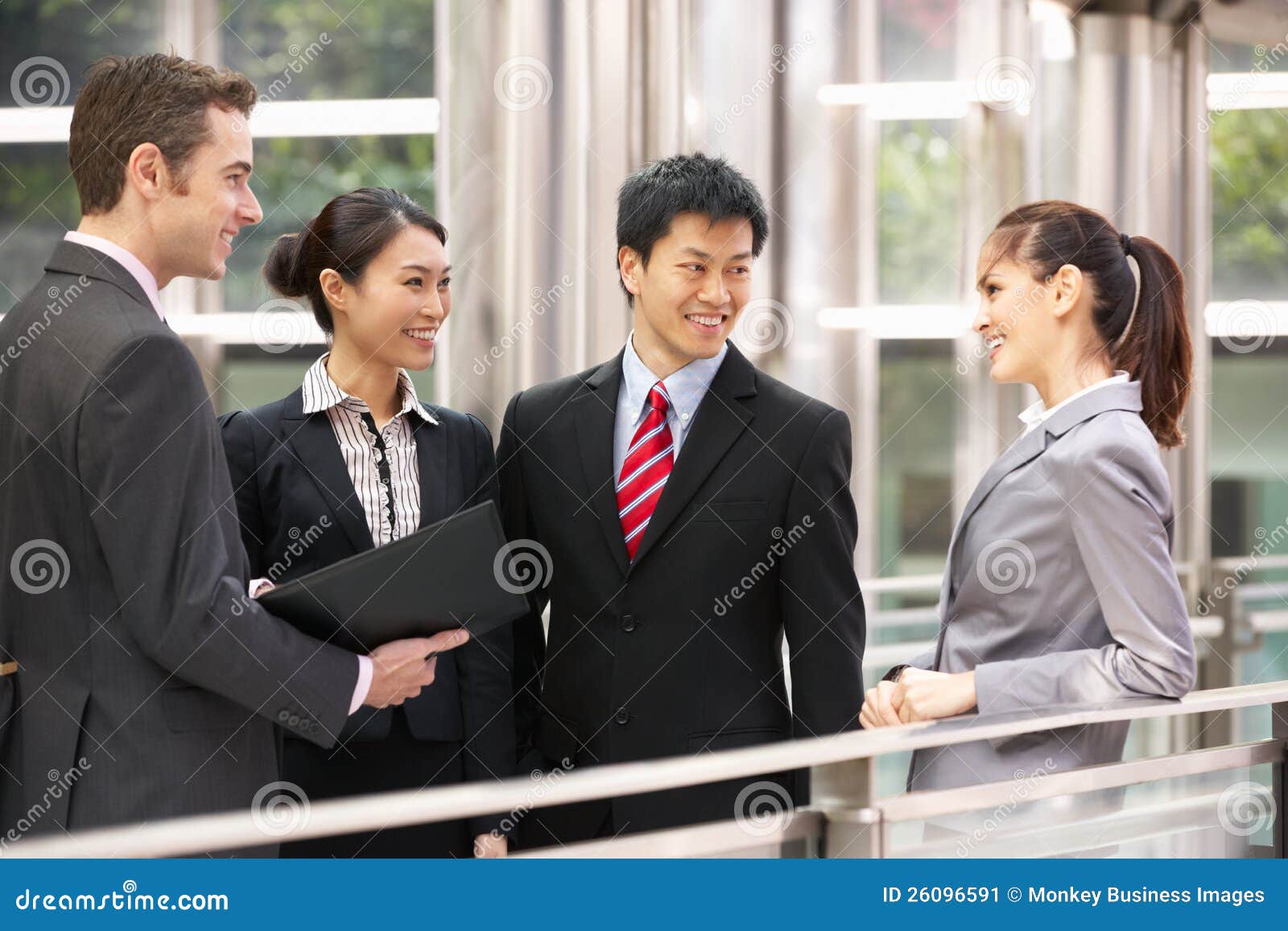 Four Business Colleagues Having Discussion Stock Image - Image of ...