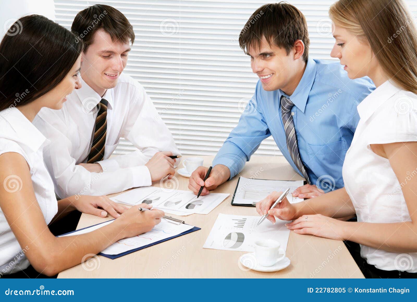 Four business people stock image. Image of communication - 22782805