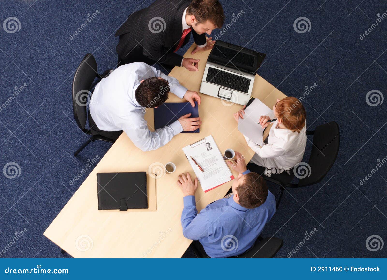 Four Business People Meeting Stock Photo - Image of experts, executive ...