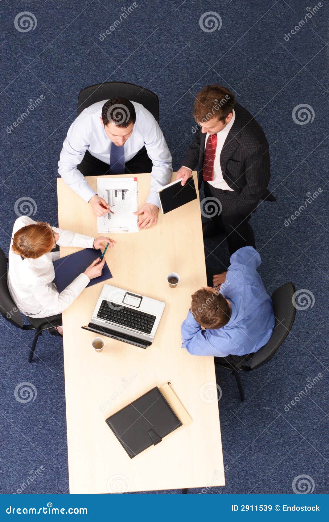 Four Business People Meeting Stock Image - Image of employee, deal: 2911539