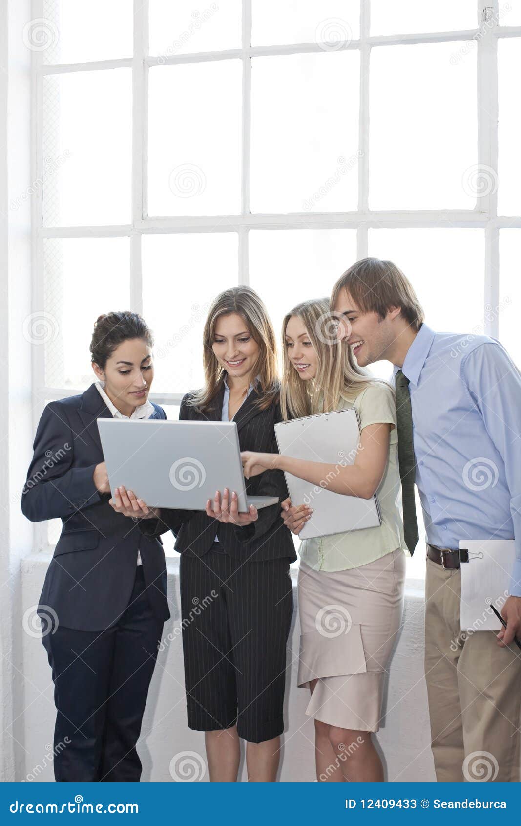 Four Business persons stock image. Image of male, happy - 12409433