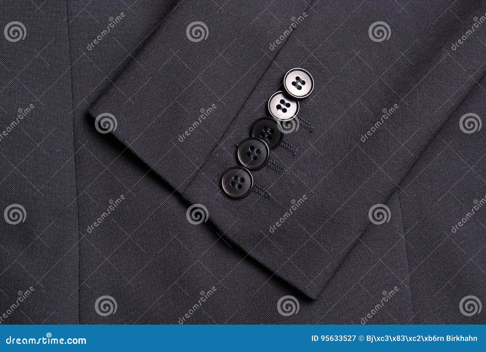 Four Buttons on a Black Business Jacket Sleeve Stock Image - Image of ...