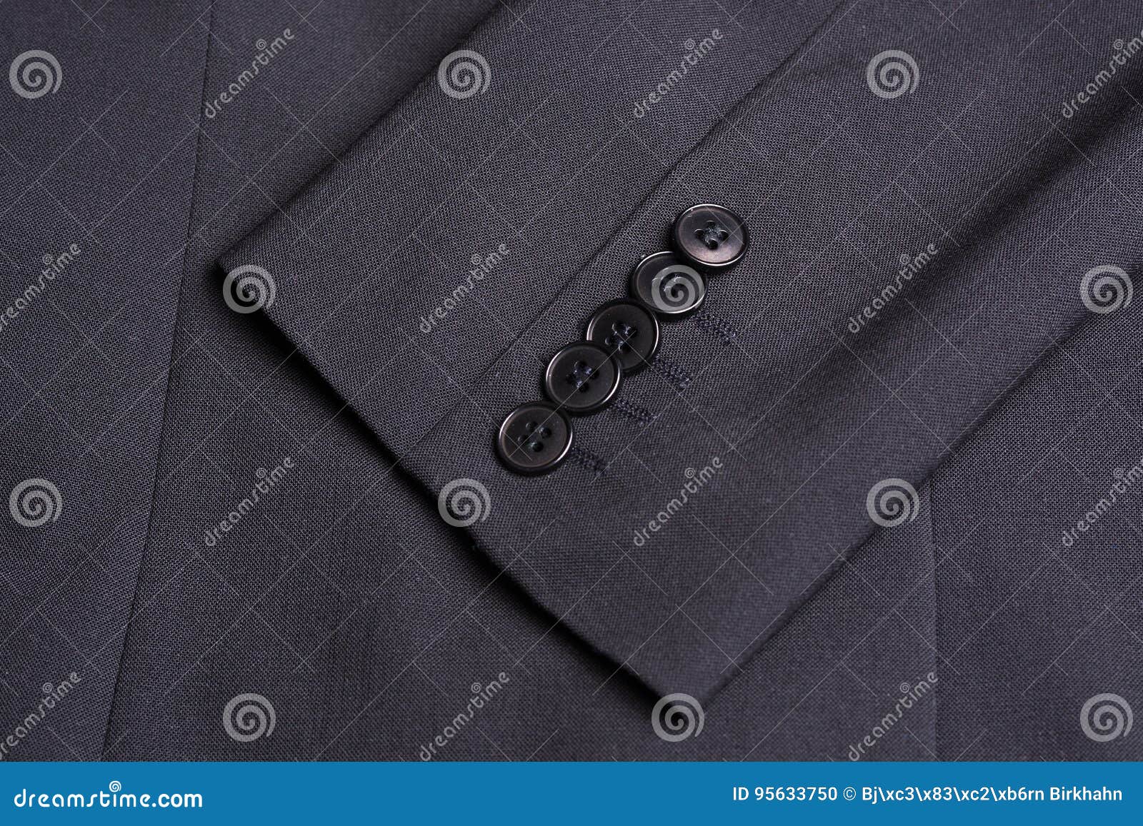 Four Buttons on a Black Business Jacket Sleeve Stock Photo - Image of ...