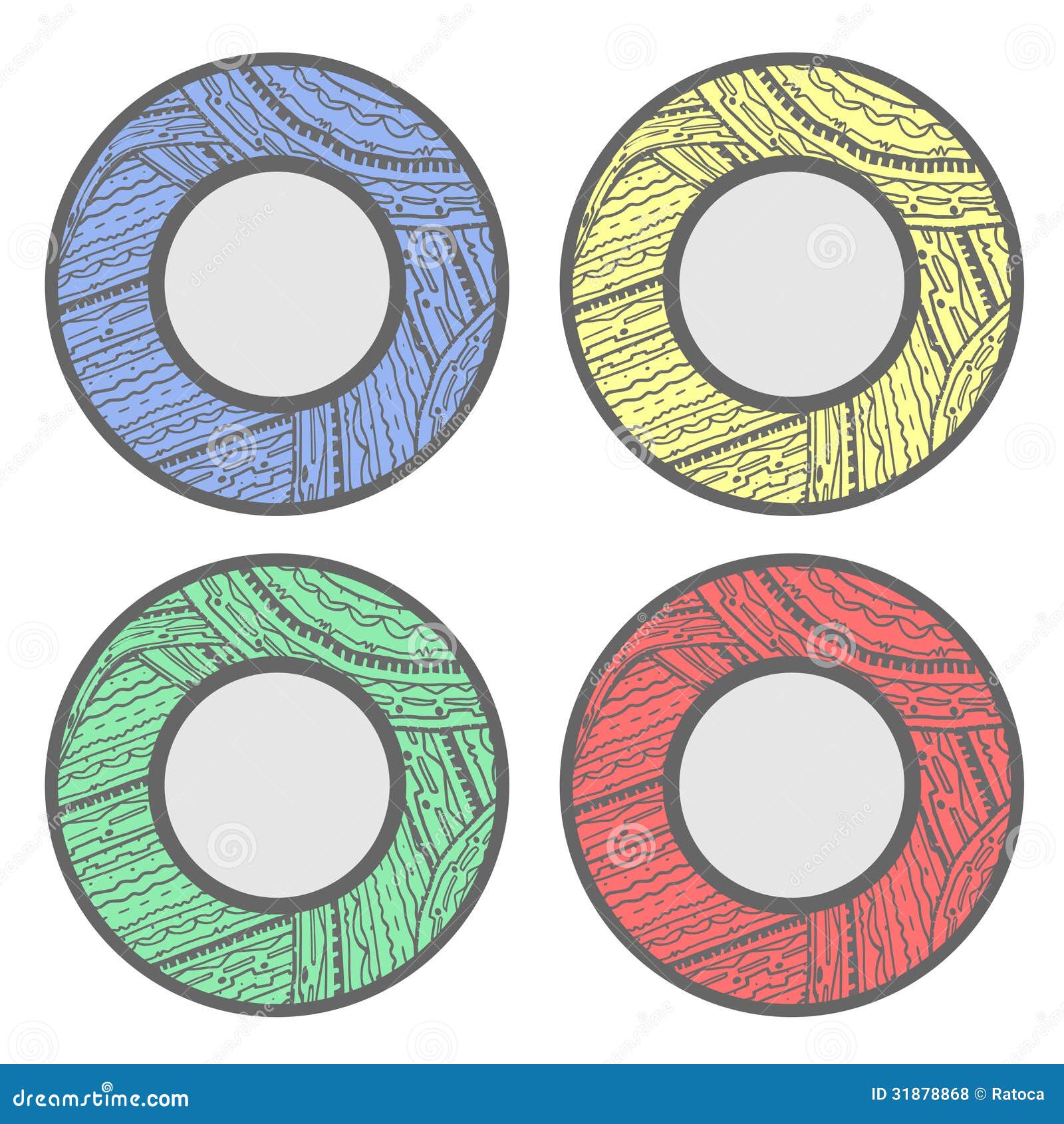 Four buttons stock vector. Illustration of earrings, rings - 31878868