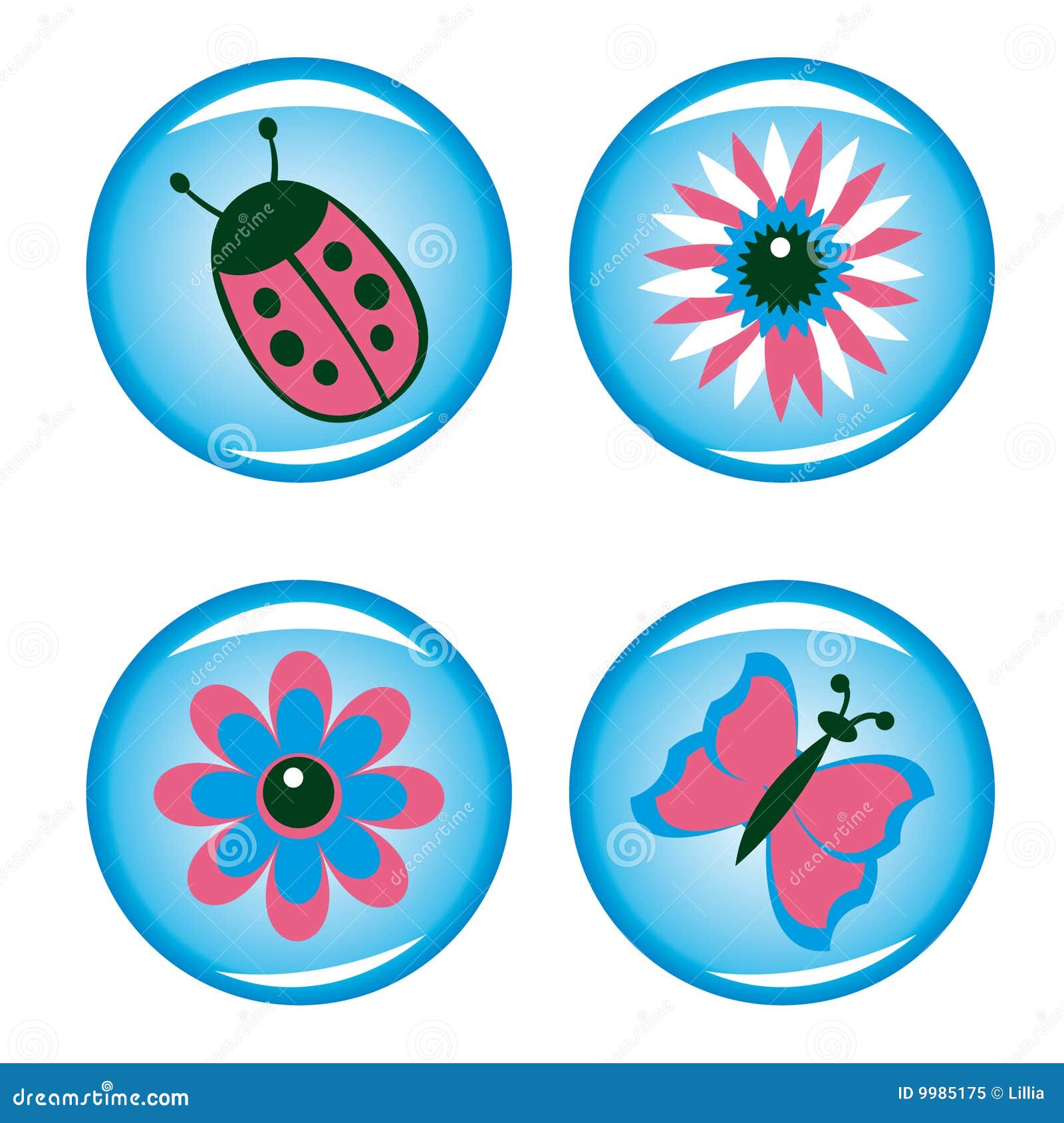 Four Buttons for Your Design Stock Vector - Illustration of clip ...