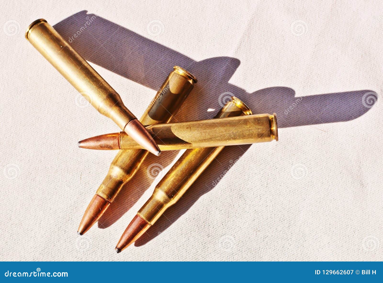 223 Caliber Bullets Along With A Loaded 223 Caliber Rifle Magazine ...