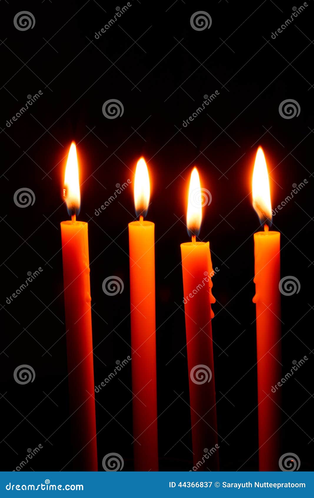 Four candles stock image. Image of december, candles - 44366837