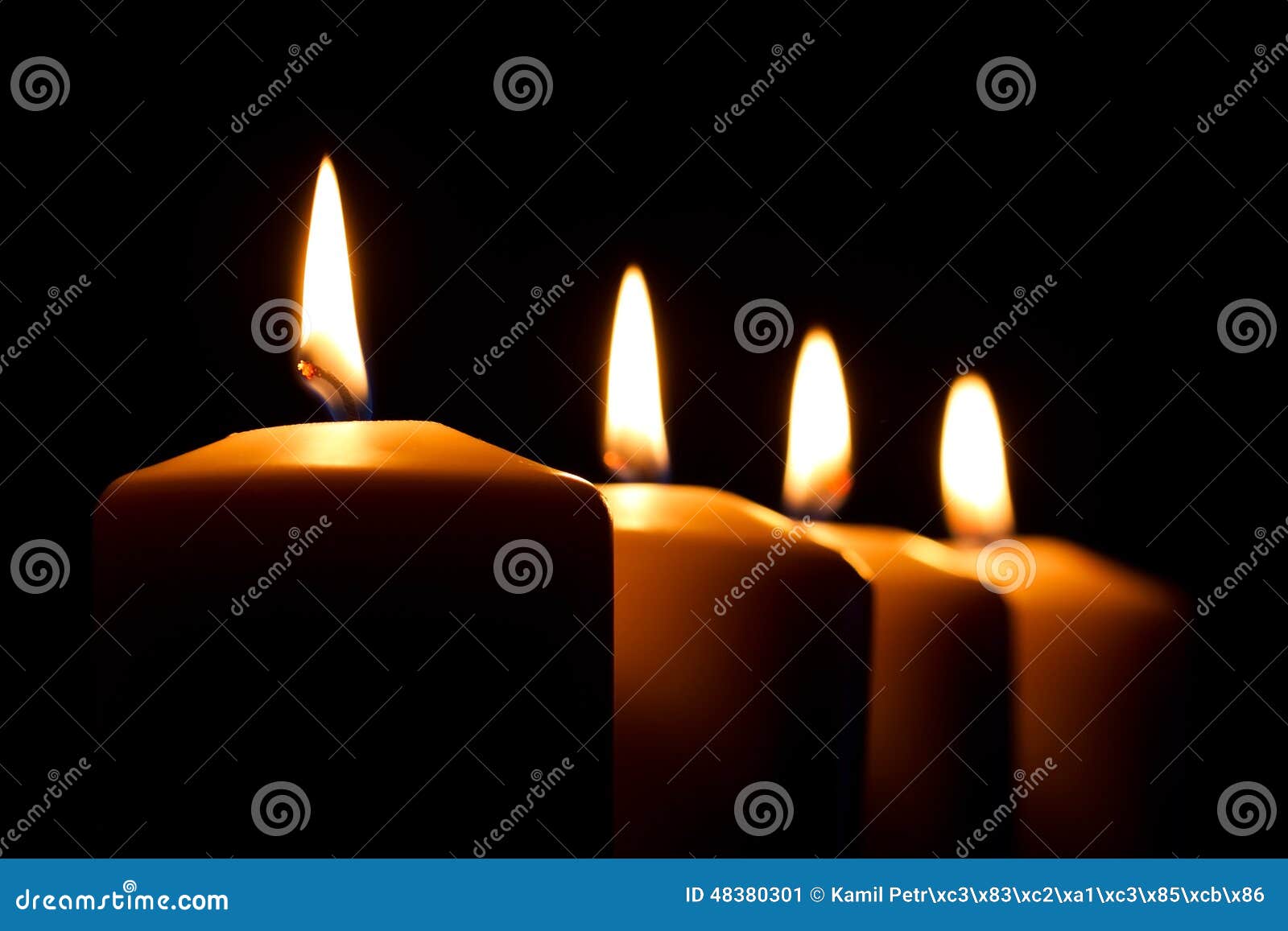 Four candles stock image. Image of landscape, mountains - 48380301