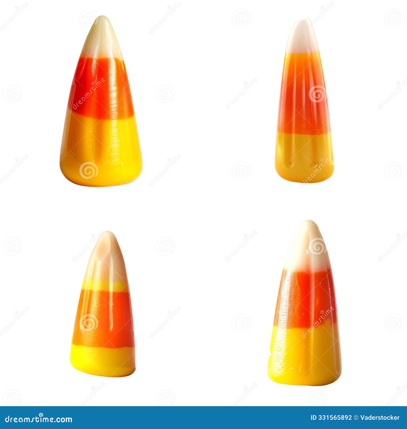 Four Candy Corn Candies stock illustration. Illustration of dessert ...