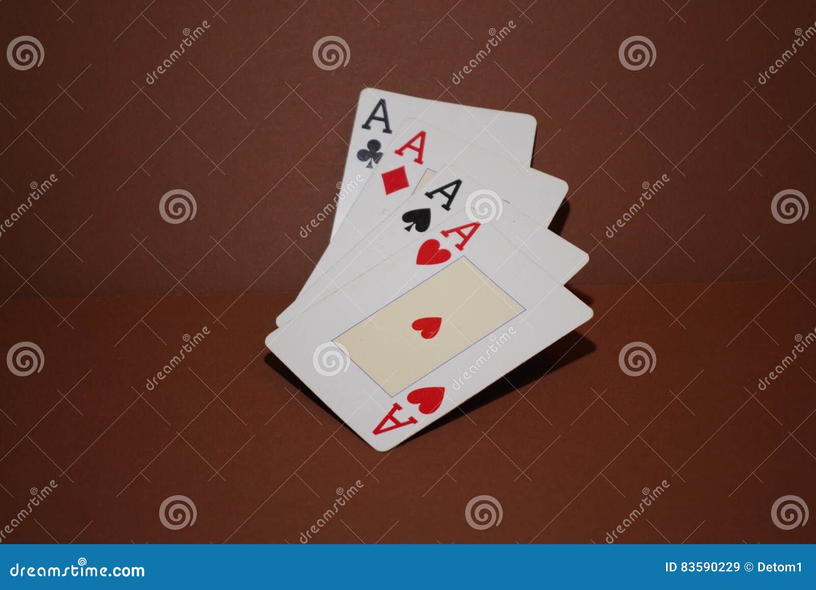 Four cards, four aces stock image. Image of aces, success - 83590229