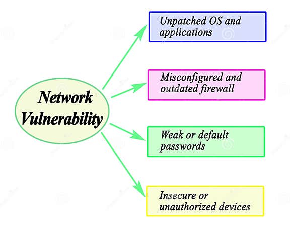 Causes of Network Vulnerability Stock Illustration - Illustration of ...