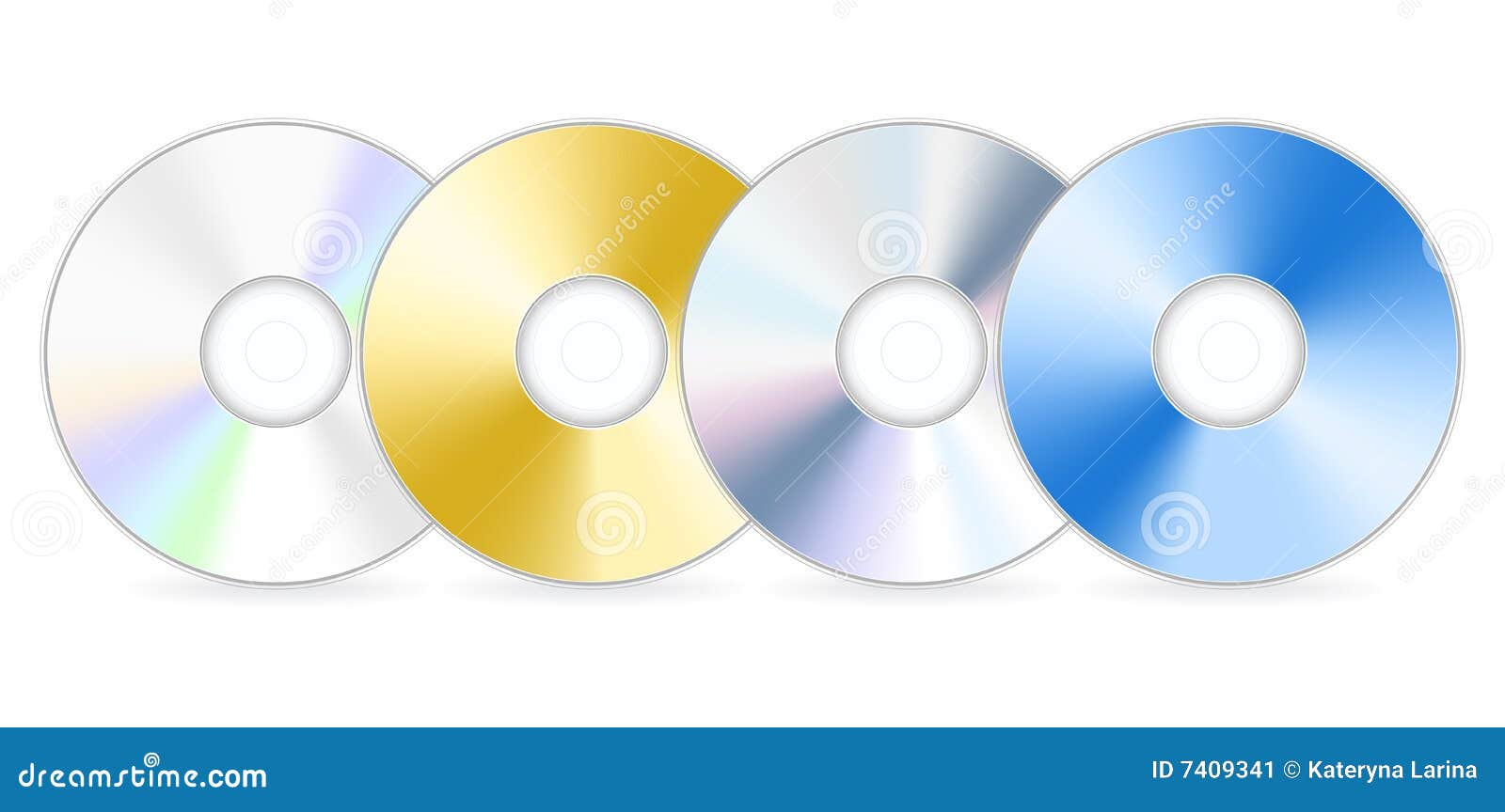 Four cd stock vector. Illustration of silver, entertainment - 7409341