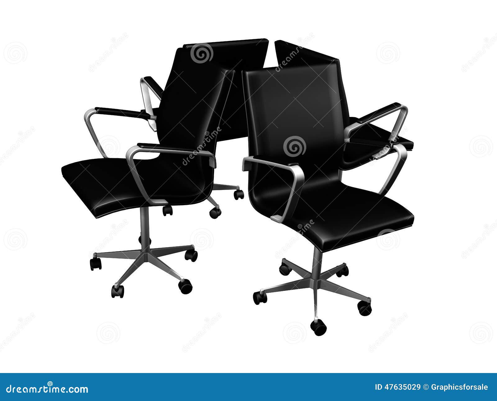 Four Chairs stock illustration. Illustration of metal - 47635029
