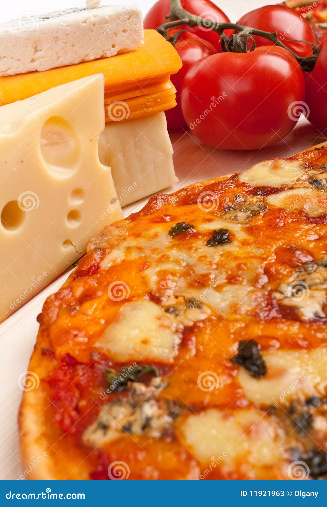 Four cheese pizza stock image. Image of eatable, parmesan - 11921963
