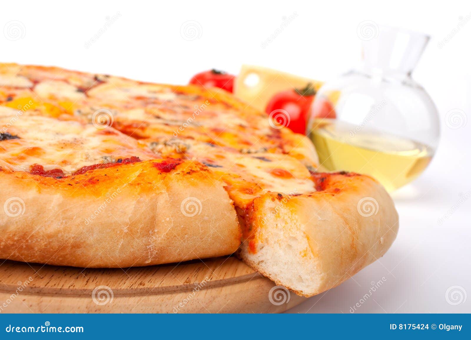 Four cheeses pizza stock photo. Image of maasdam, cutting - 8175424