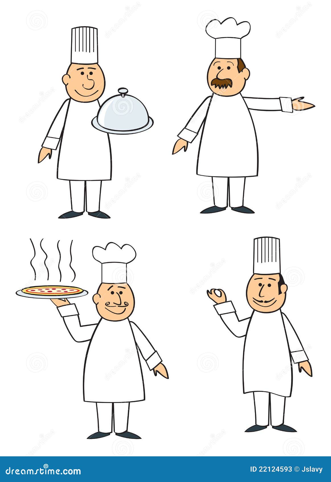 Four Chefs stock vector. Illustration of cater, cartoon - 22124593