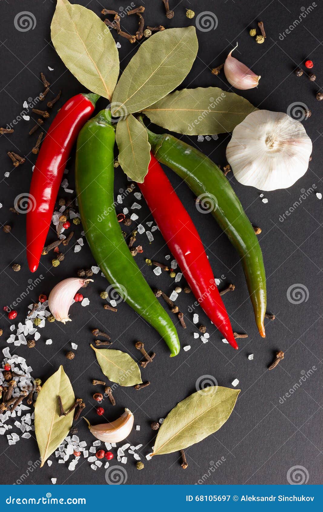 Four chili peppers stock image. Image of scattered, still - 68105697