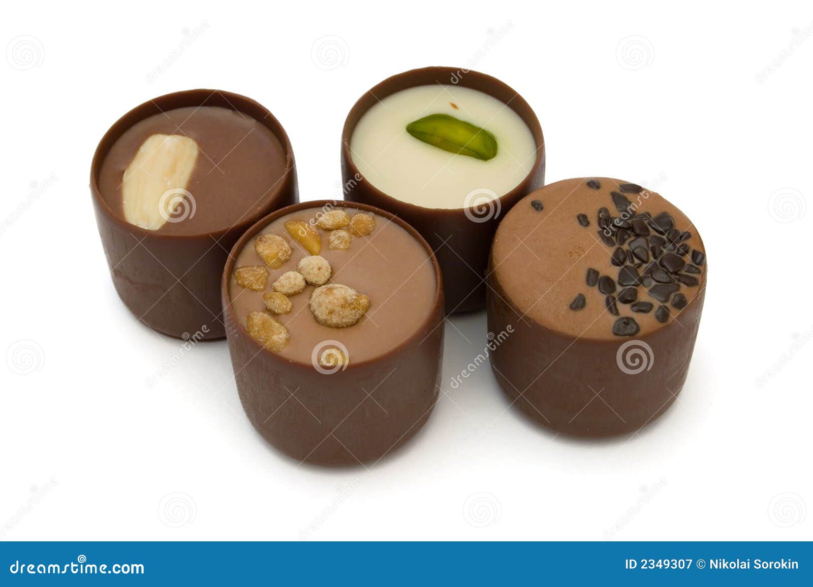 Four chocolate candy stock image. Image of candy, chocolates - 2349307