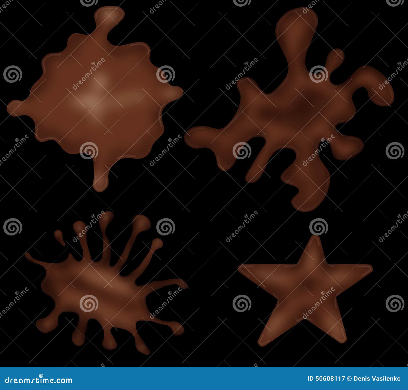 Four chocolate spot stock illustration. Illustration of spot - 50608117