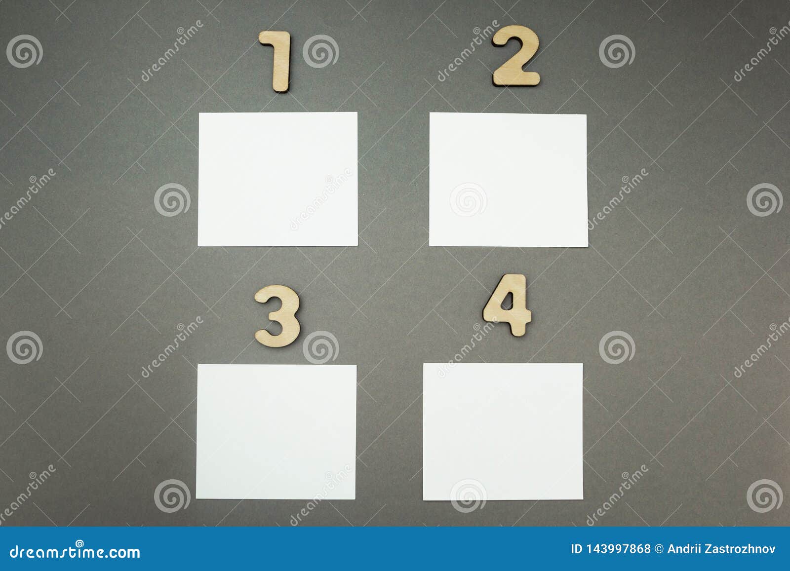 Four Choices on a Gray Background Stock Photo - Image of choice ...