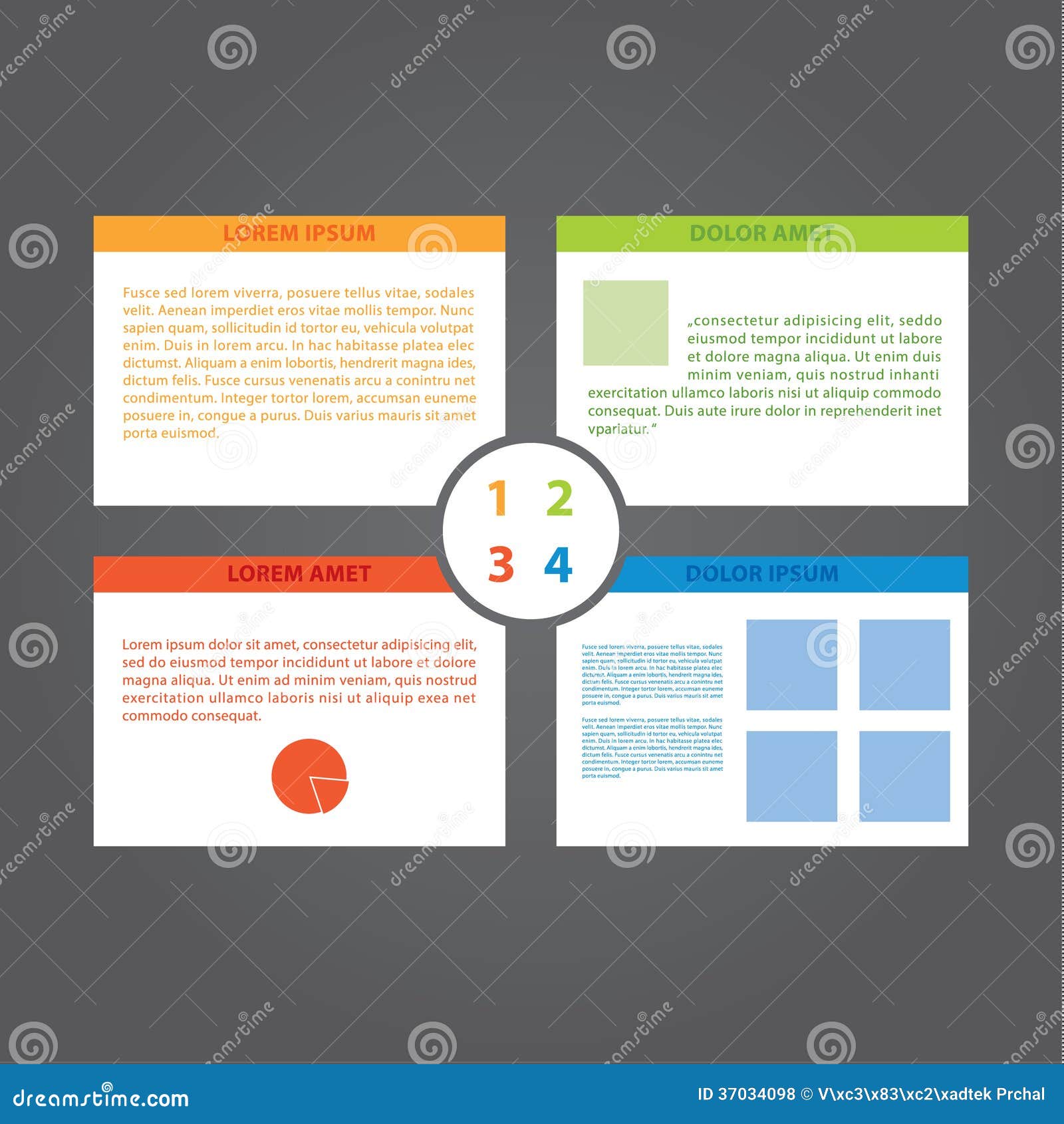 Four Choices. Vector Colorfully Template Stock Vector - Illustration of ...