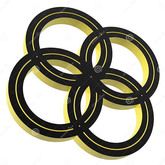 Four circle symbol stock illustration. Illustration of technology ...