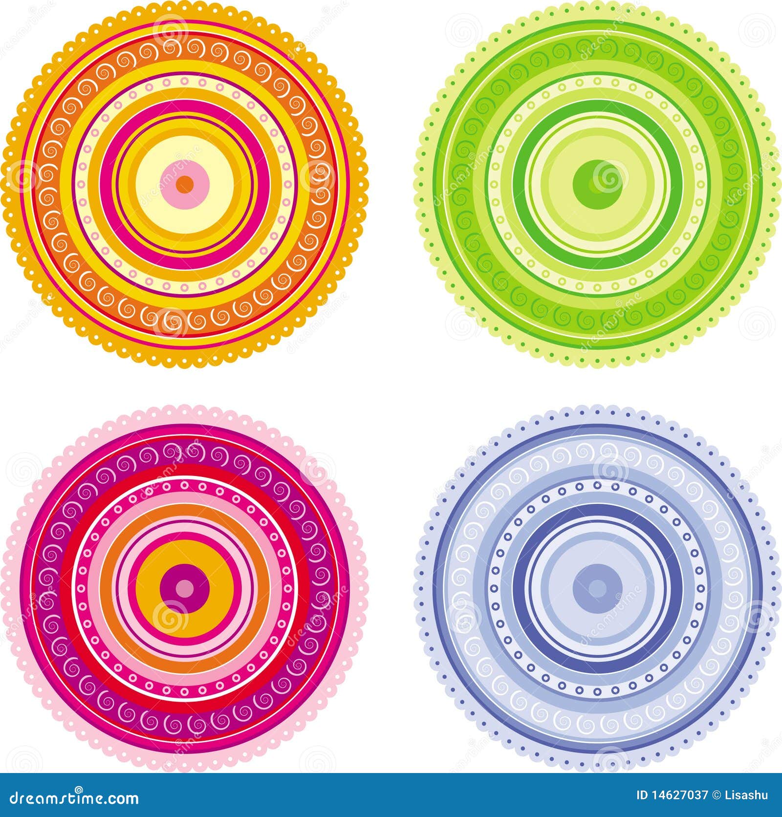 Four circles stock vector. Illustration of white, cool - 14627037