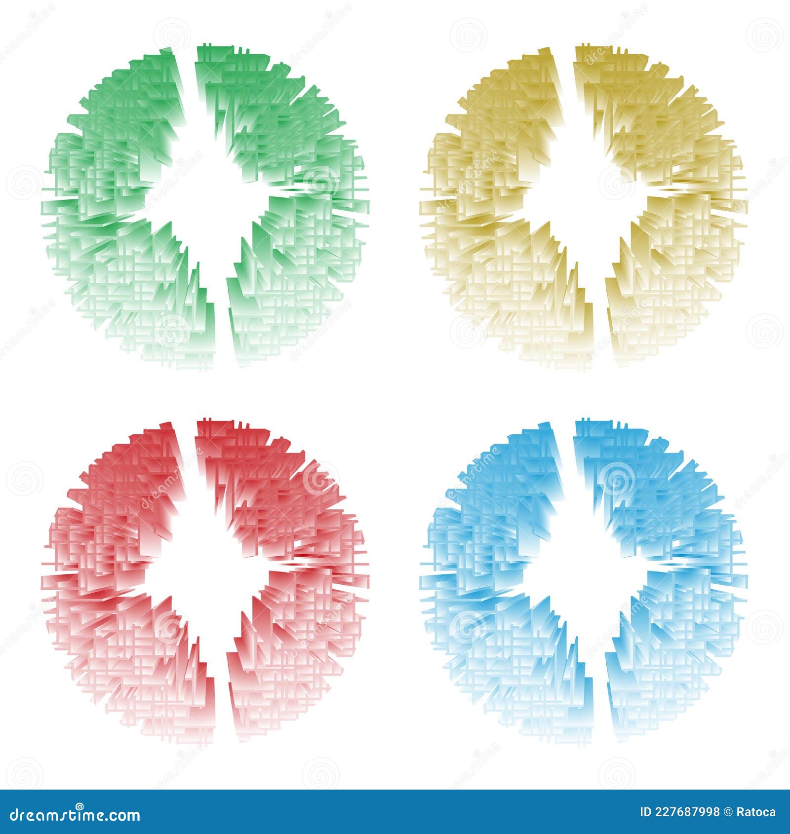 Four circles stock vector. Illustration of decoration - 227687998