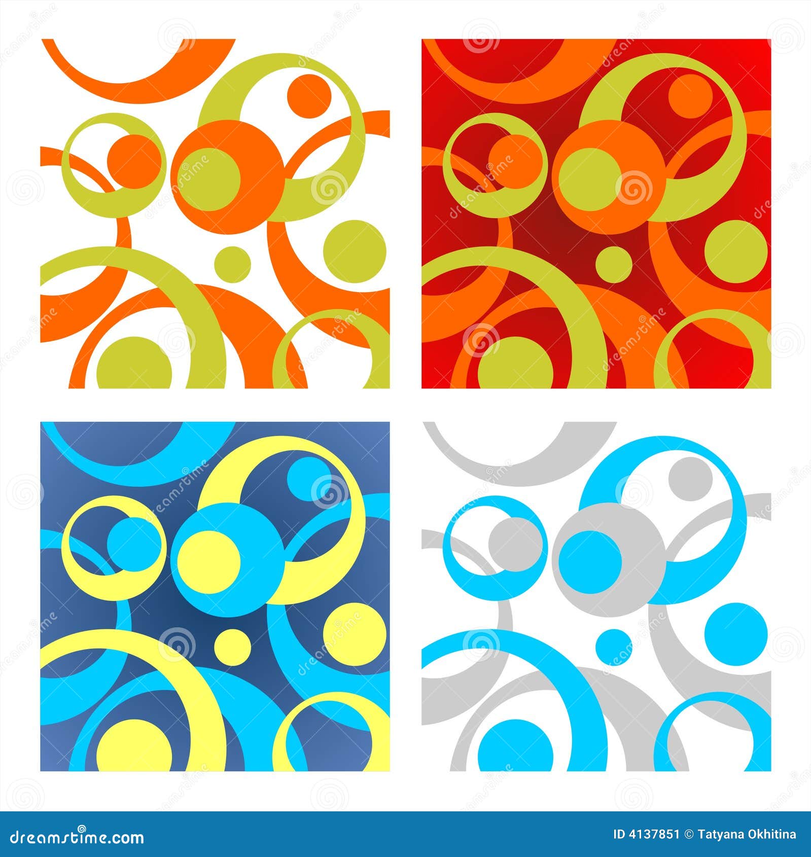 Four circles backgrounds stock vector. Illustration of graphics - 4137851