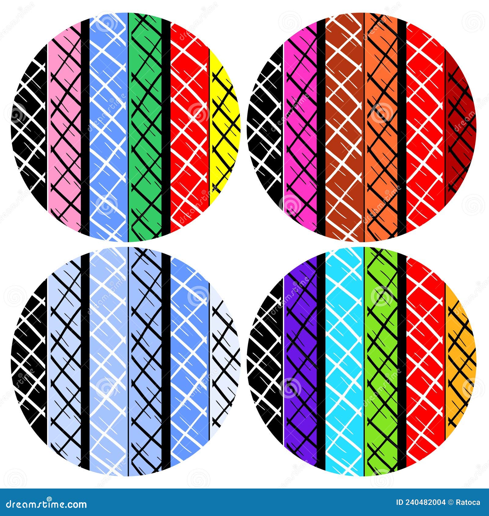 Four circles art stock vector. Illustration of decorative - 240482004