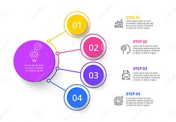 Four Circles Infographic Elements. Business Template for Presentation ...