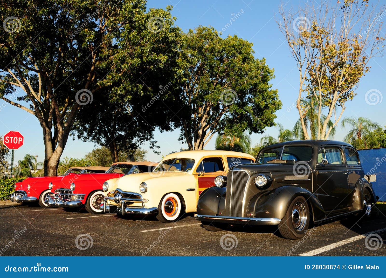 Four classic vehicles stock photo. Image of chevrolet - 28030874