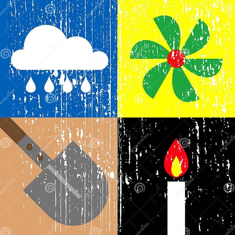Four Classical elements stock vector. Illustration of icon - 23516990