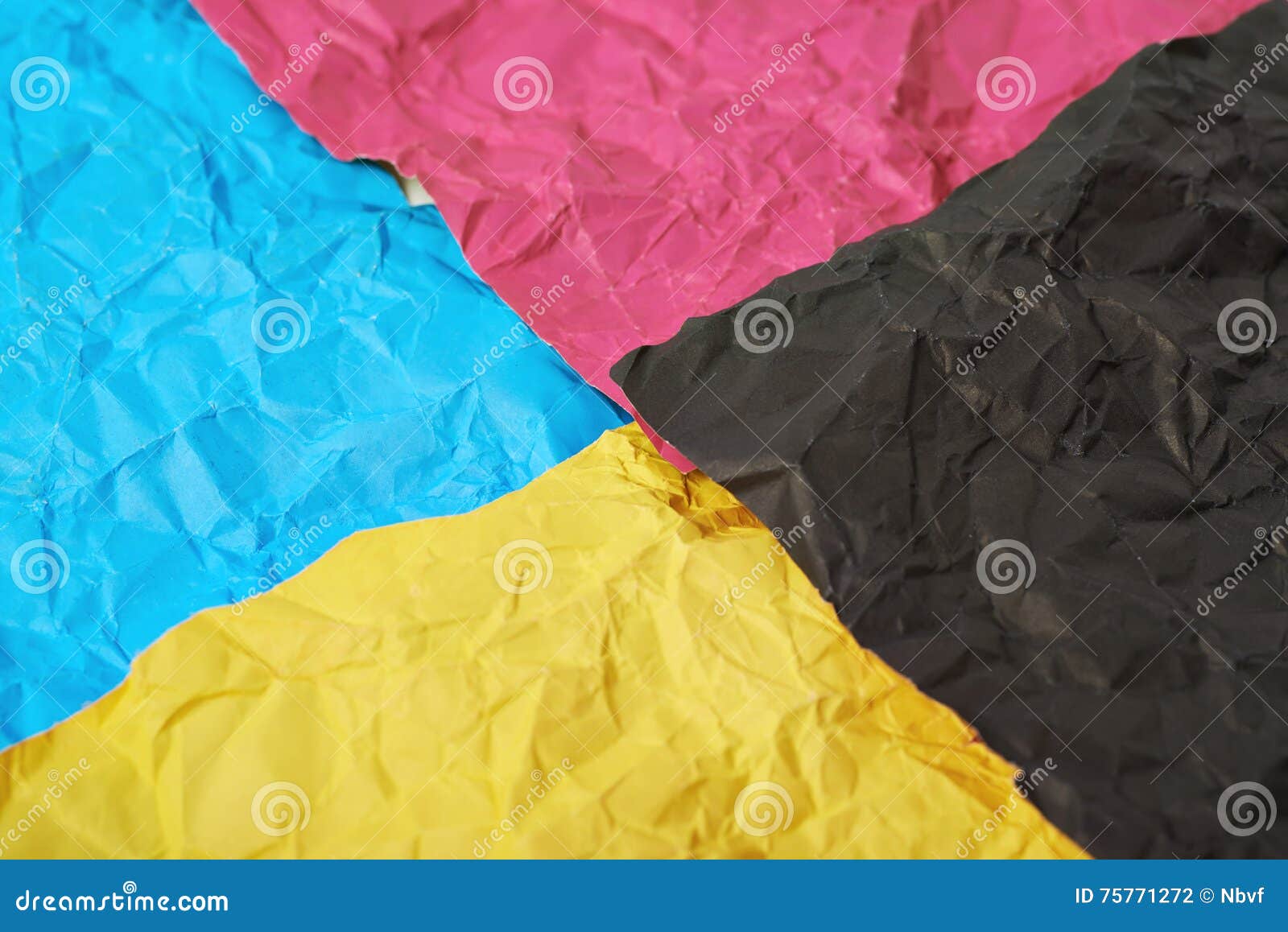 Four CMYK Colored Paper Sheets Stock Photo - Image of light, backdrop ...