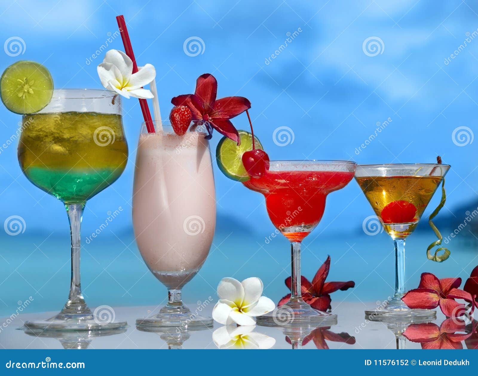 Four cocktails stock photo. Image of exotic, tropical - 11576152