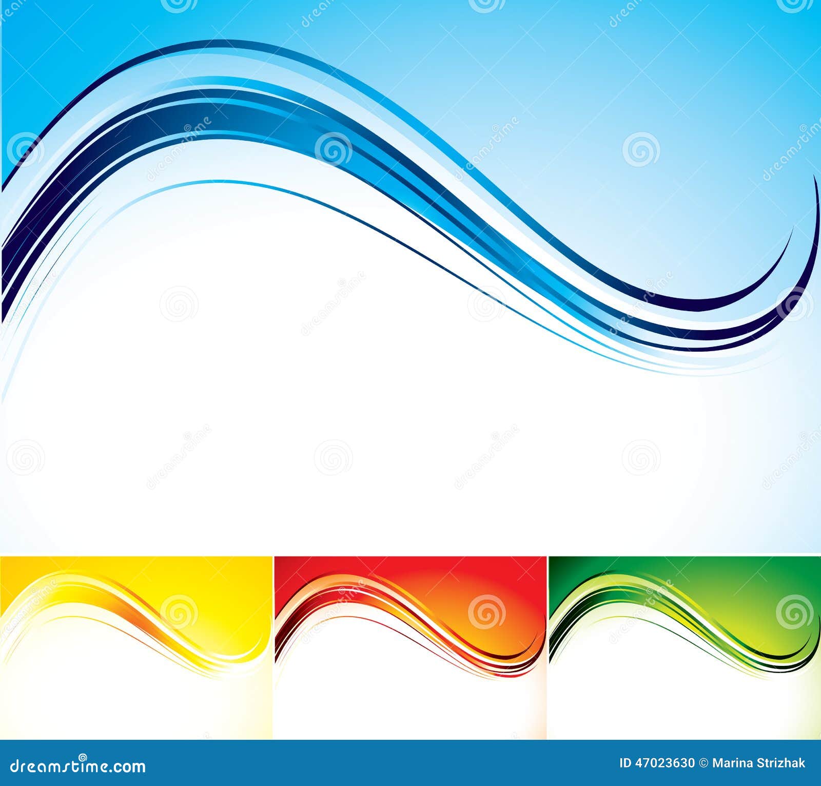 Four Color Abstract Backgrounds Stock Vector - Illustration of curve ...
