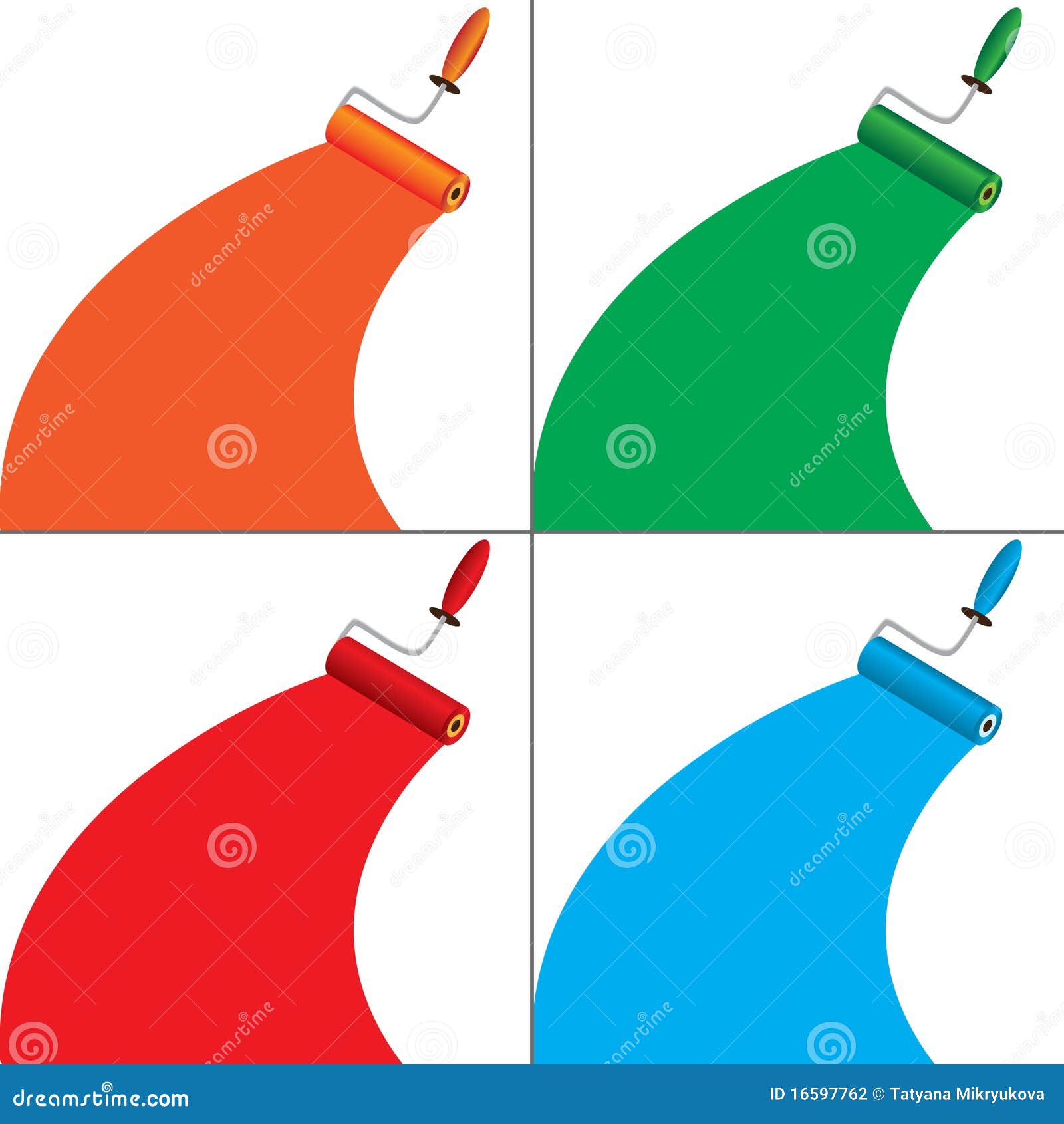Four color banners stock vector. Illustration of isolated - 16597762