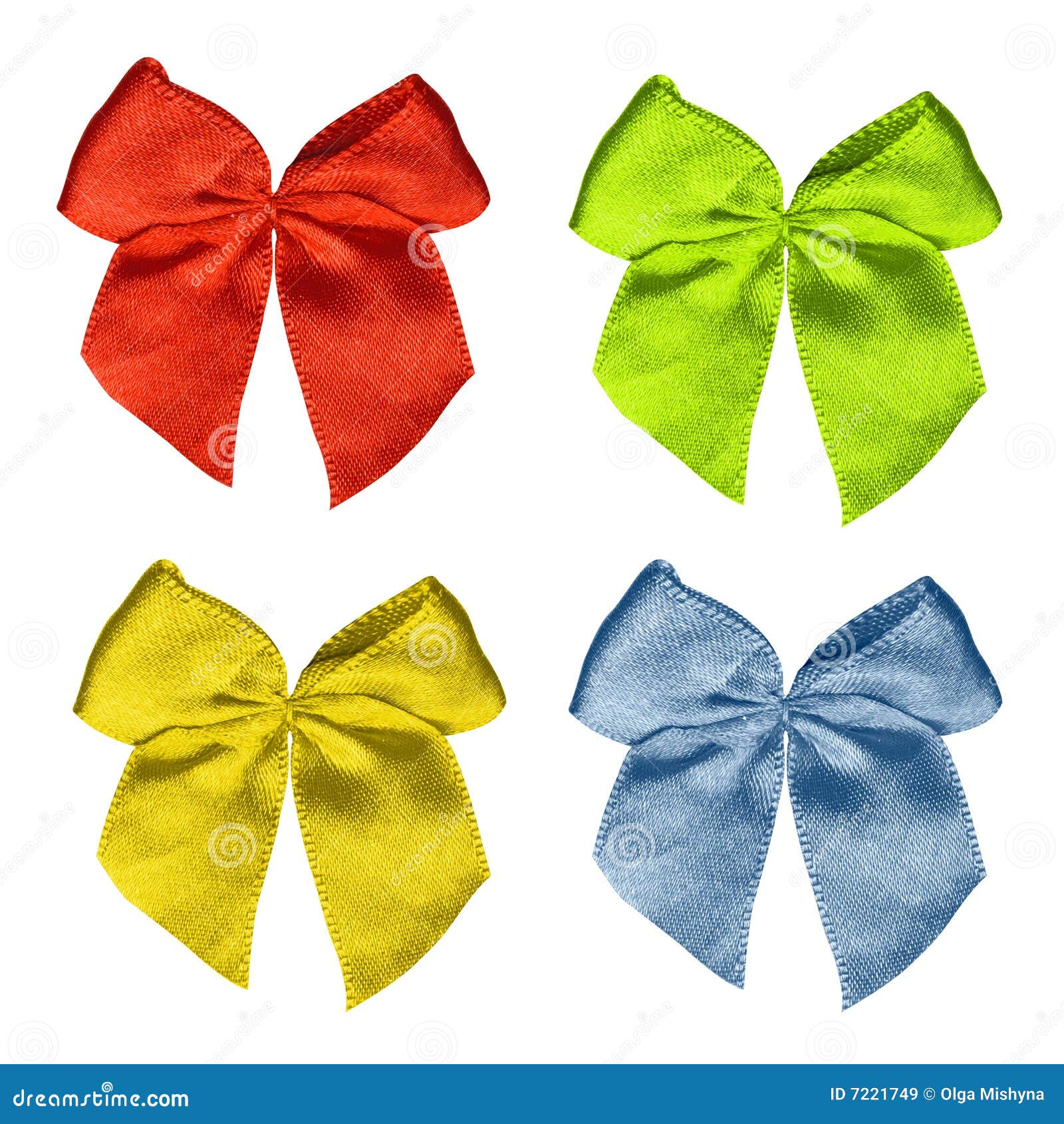 Four color bows stock image. Image of valentine, congratulation - 7221749