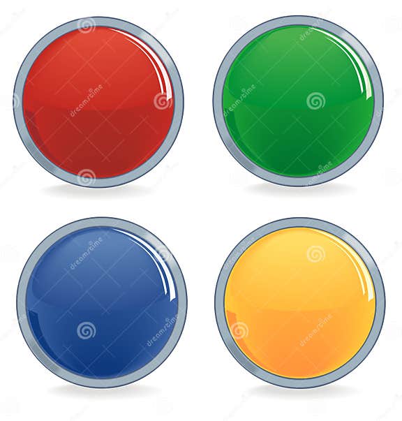 Four color buttons stock vector. Illustration of green - 18124989