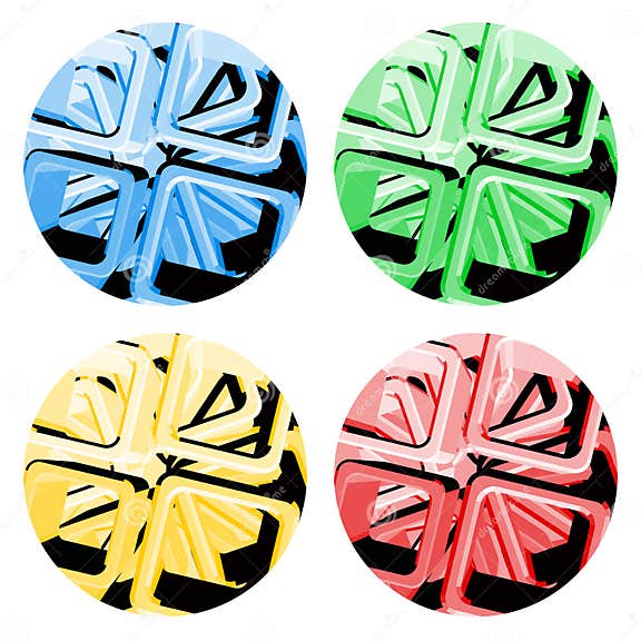 Four color circle elements stock vector. Illustration of blue - 223204572