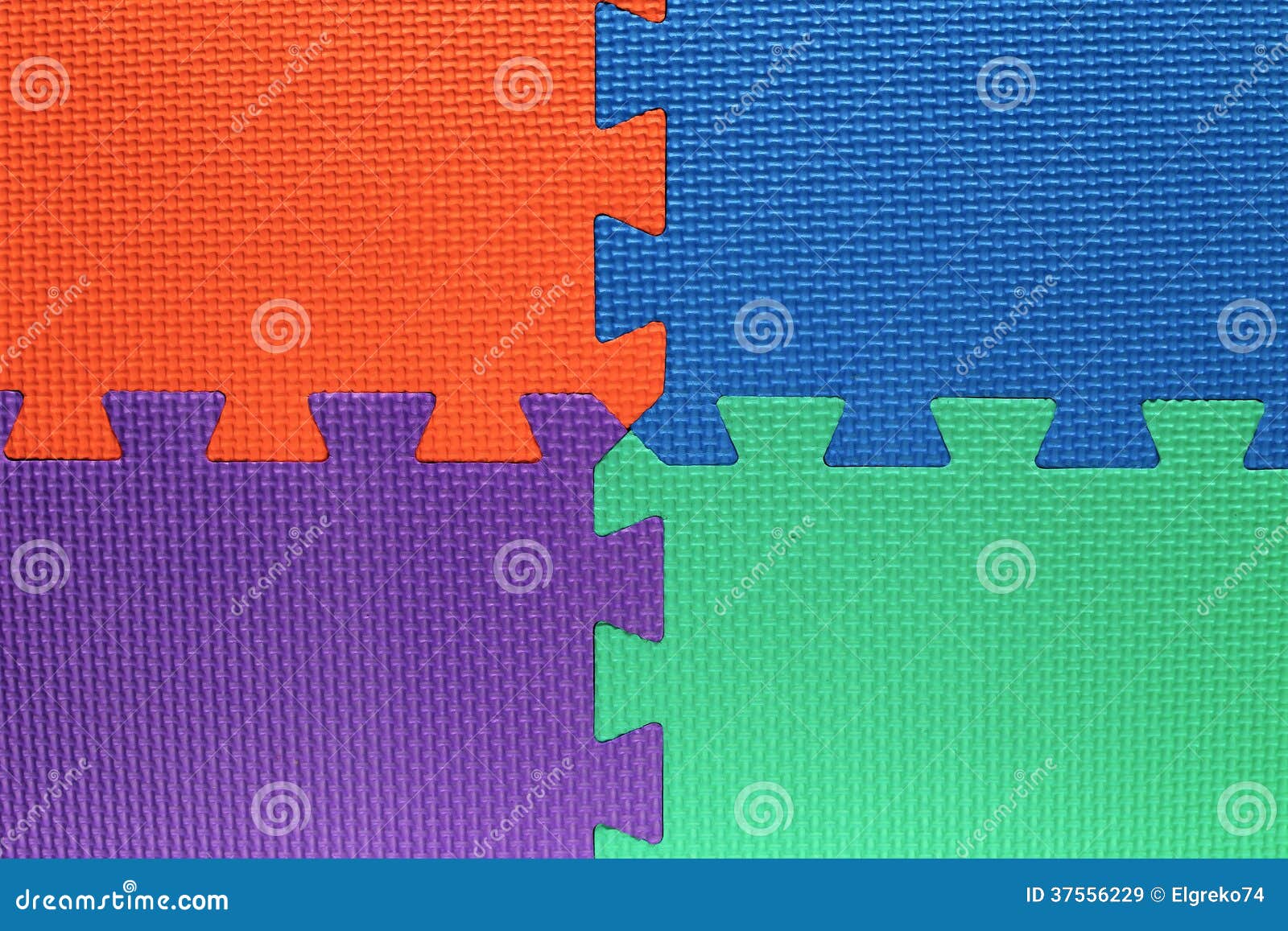 Four Color Fields with Pieces of Puzzle Stock Image - Image of teamwork ...