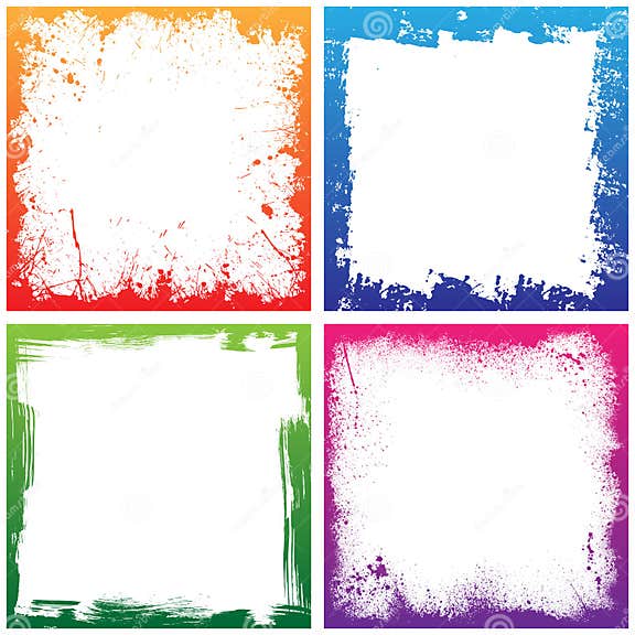 Four color frames stock vector. Illustration of illustrations - 56769354
