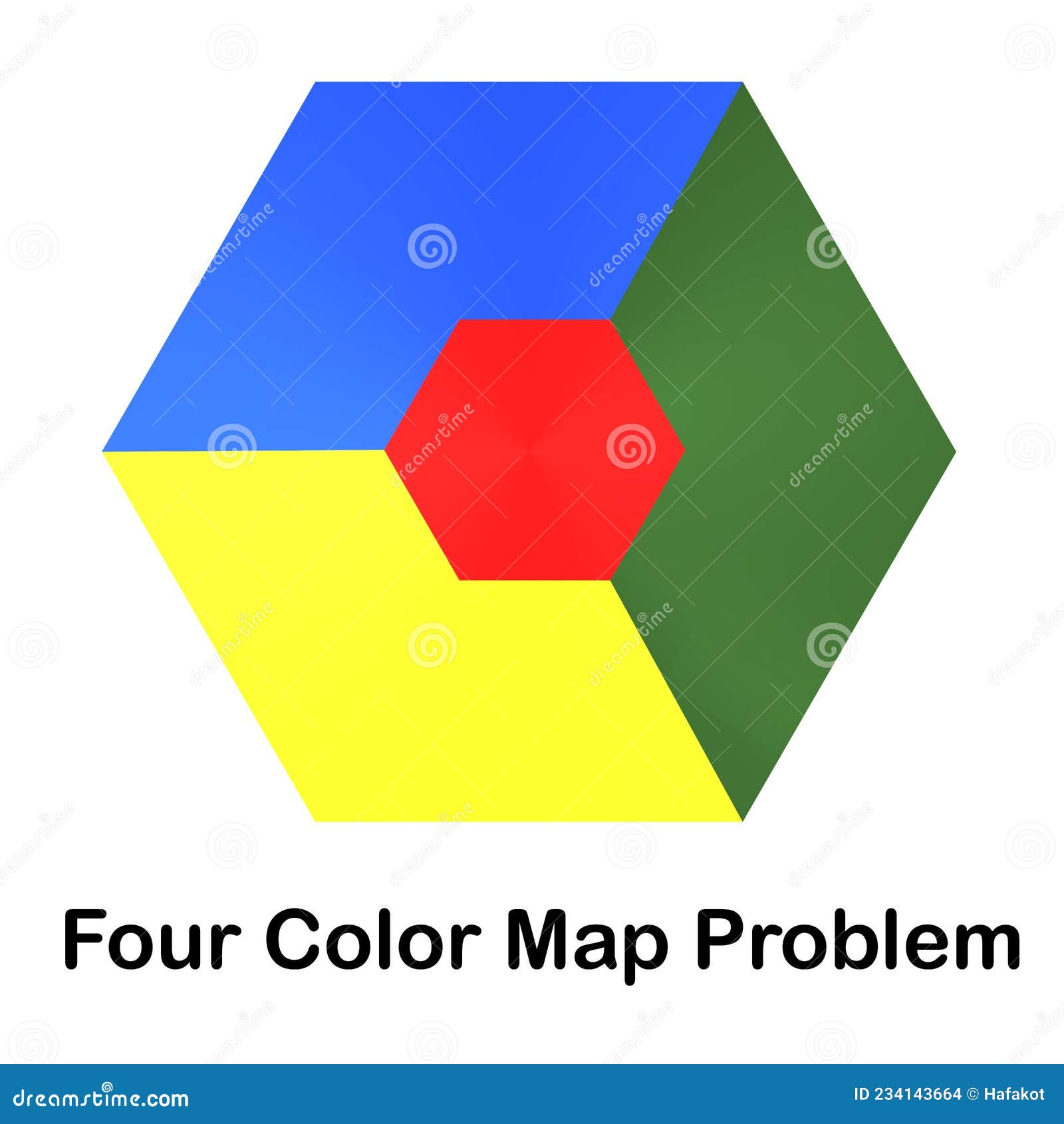 Four Color Map Problem Concept Stock Illustration - Illustration of ...