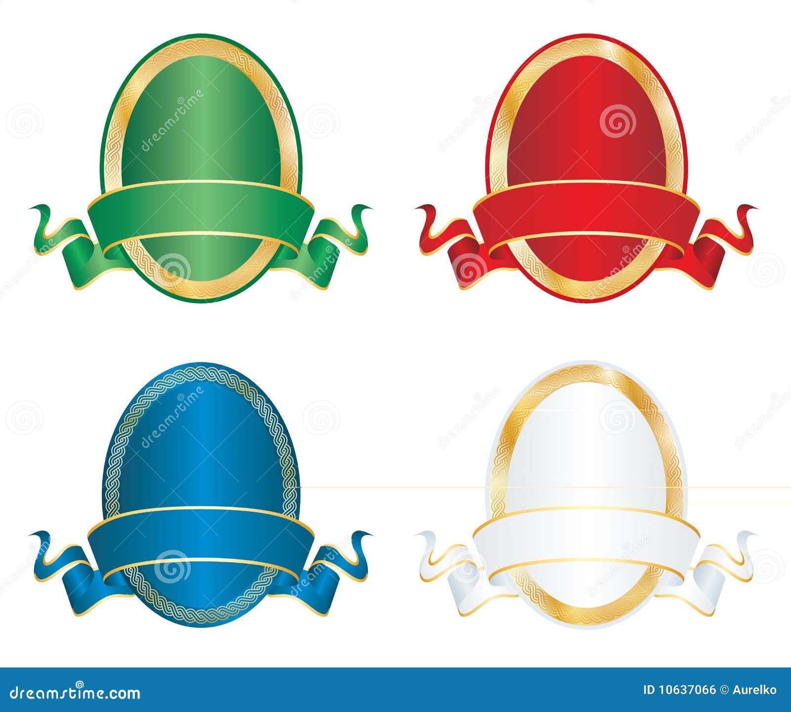 Four color oval stock vector. Illustration of congratulation - 10637066