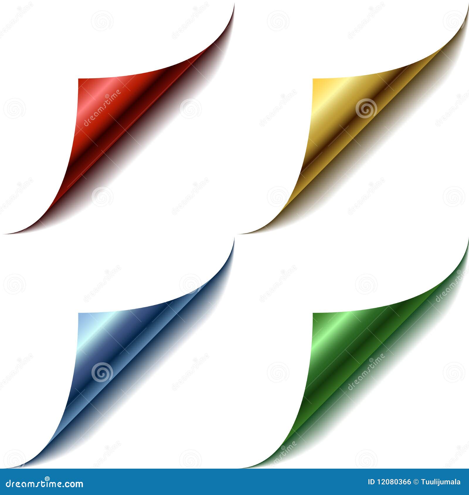 Four color page corners stock illustration. Illustration of border ...