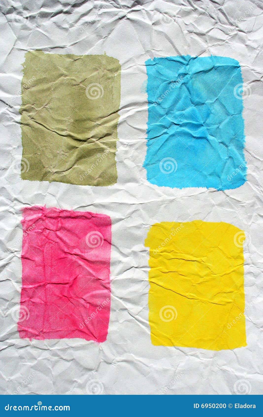 Four Color Painted Crushed Paper Stock Photo - Image of four, crumpled ...
