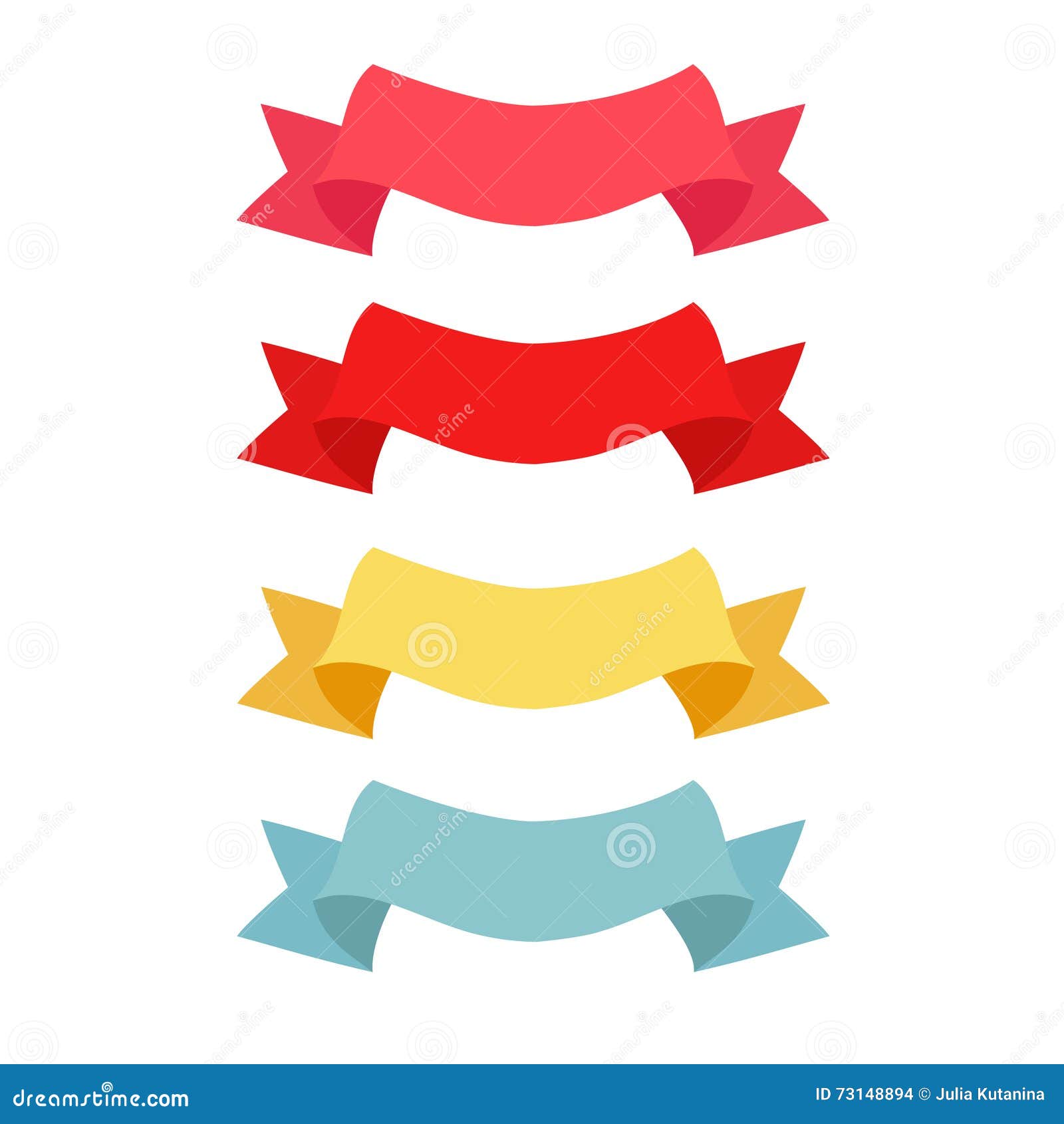 Four color ribbon patterns stock vector. Illustration of bending - 73148894