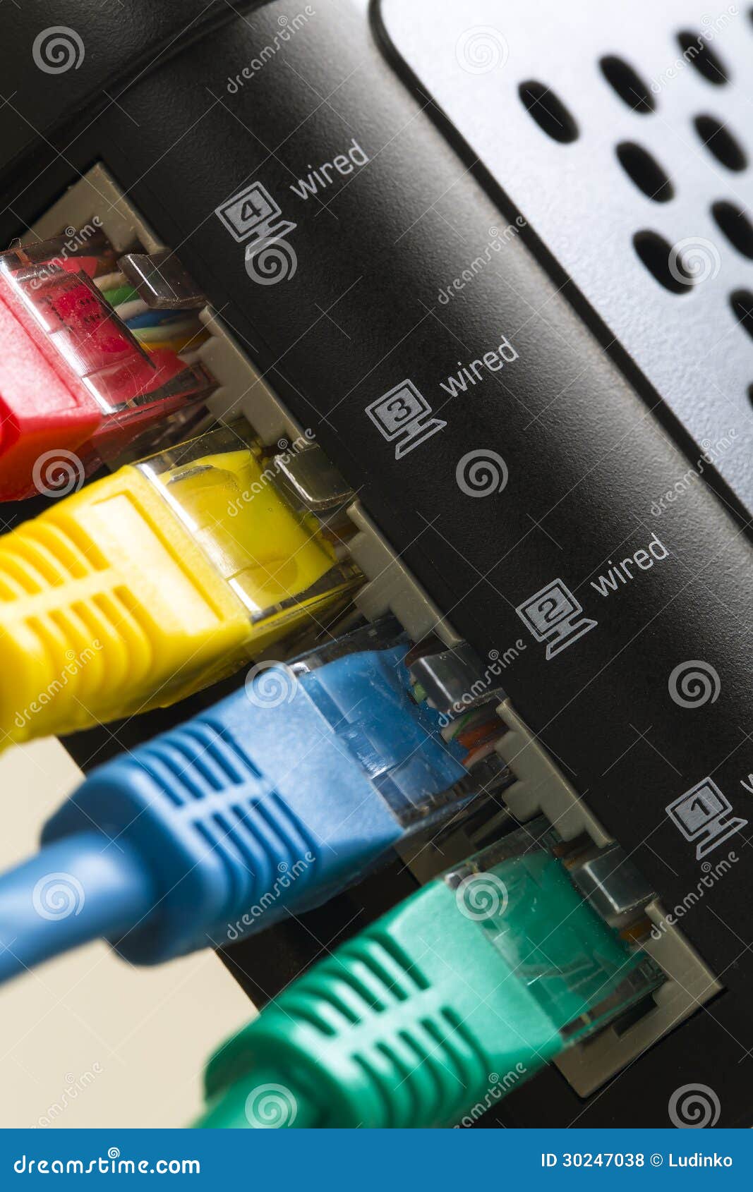 Four Color RJ45 LAN Connection Stock Photo - Image of wire, internet ...