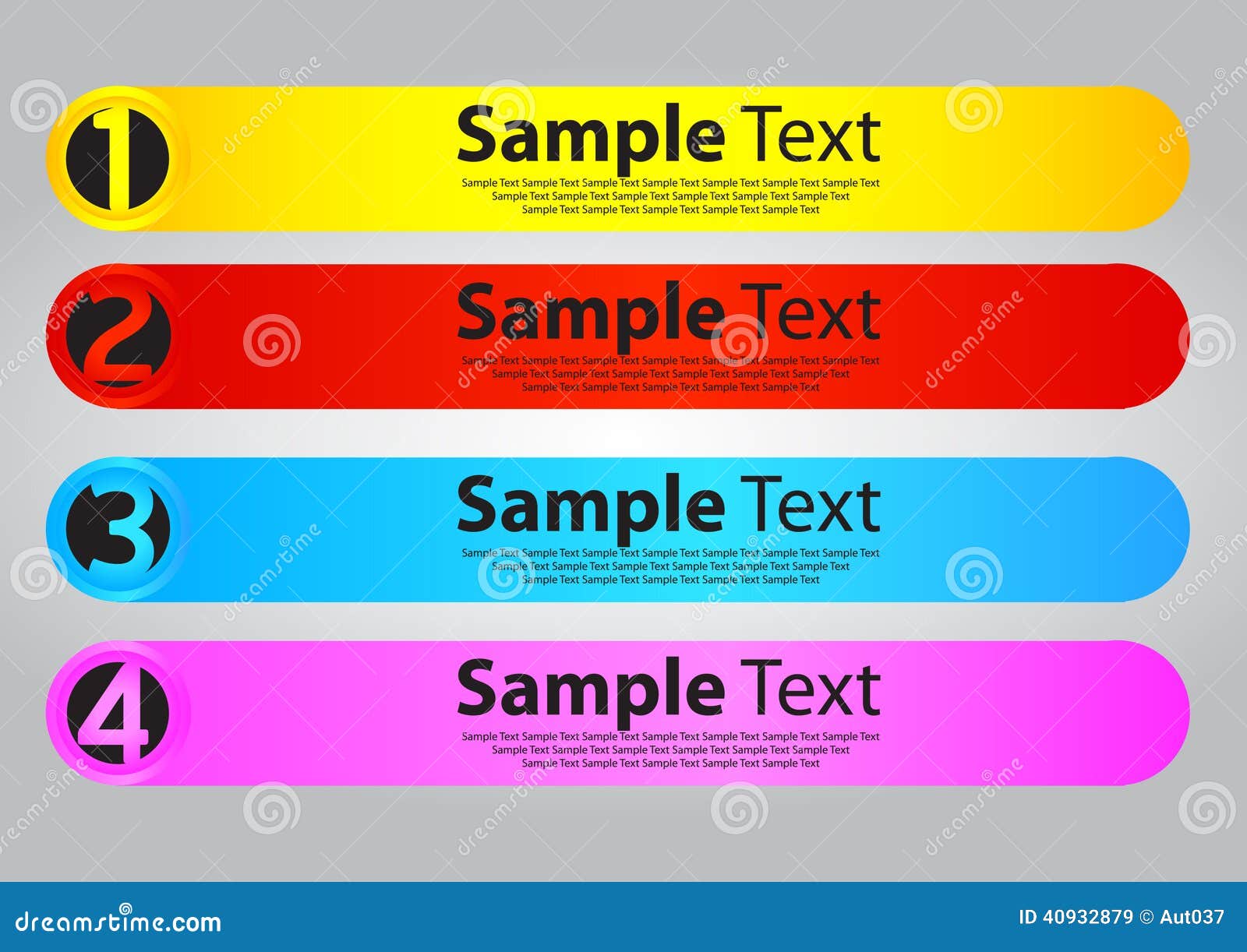 Four Color Speech Templates for Text Stock Vector - Illustration of ...