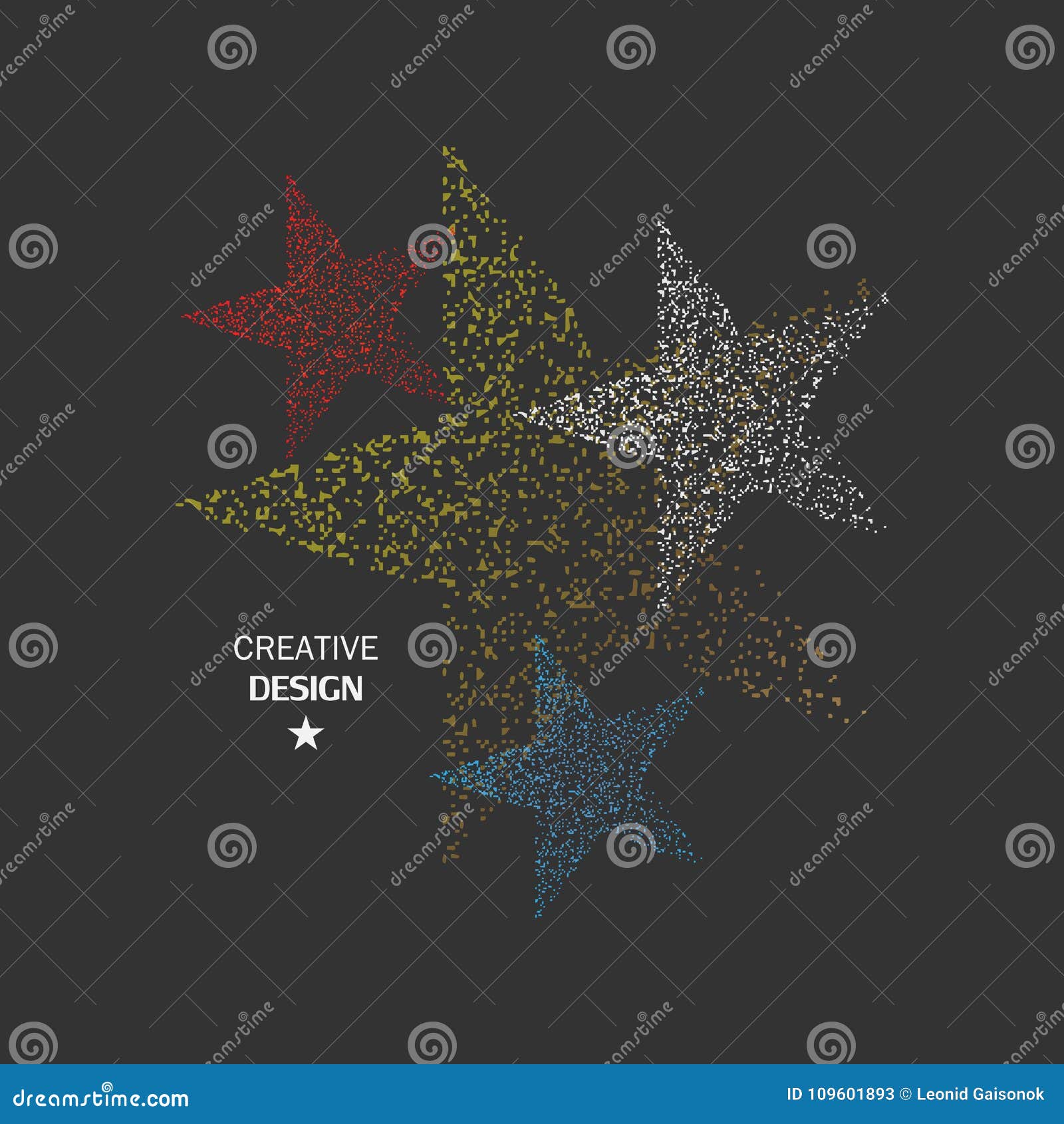 Four Color Star Dots Vector Stock Vector - Illustration of design ...